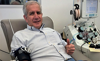 Jim Lauck, '79, Recognized for Hitting Milestone in Blood Donation